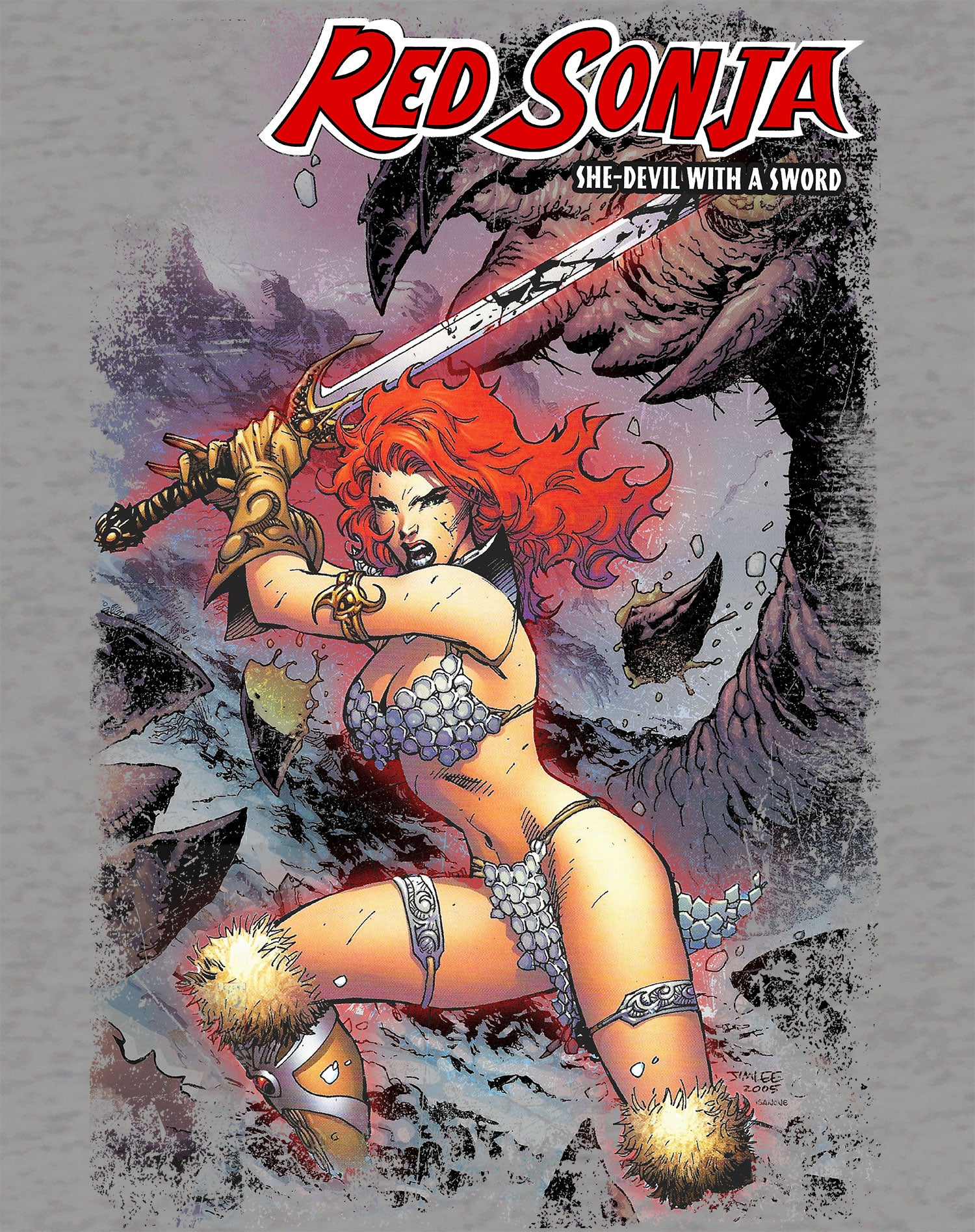 Red Sonja Jim Lee Comic Cover She-Devil Sword Warrior Queen Official W – FRUSTRATED INC